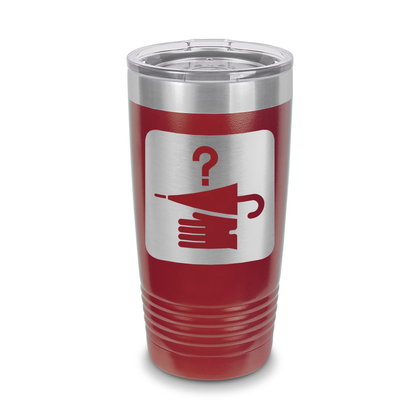 Lost and Found Tumbler 20 oz - Laser Engraved w/ Clear Lid - Stainless ...