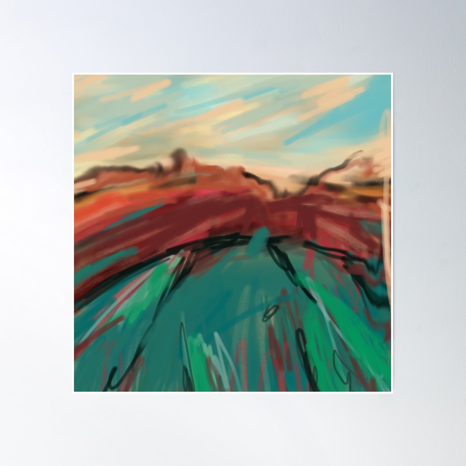 Lost My Way Poster Wall Art, Modern Wall Decor, 24x24 UNFRAMED ...