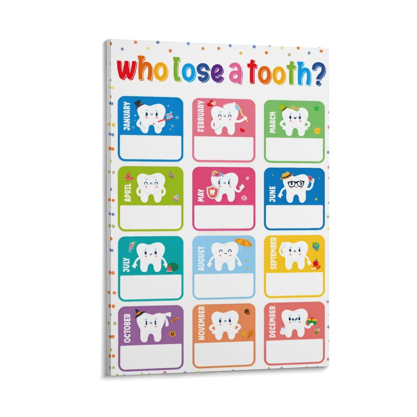 Who Lost A Tooth Chart Poster Lose Teeth Learning Posters for Kids ...