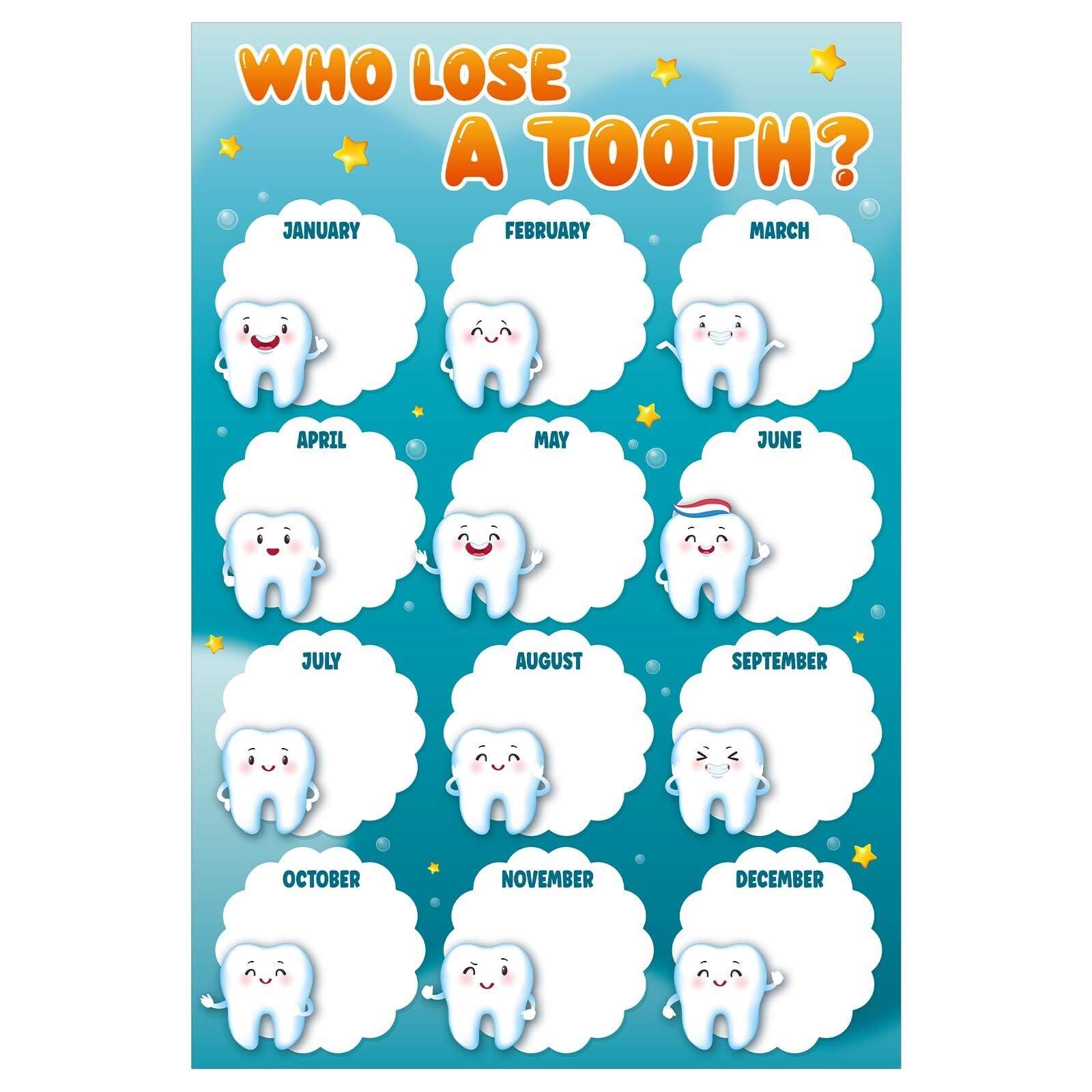 Who Lost a Tooth Chart Tooth Chart Learning Posters for Classroom Lost ...