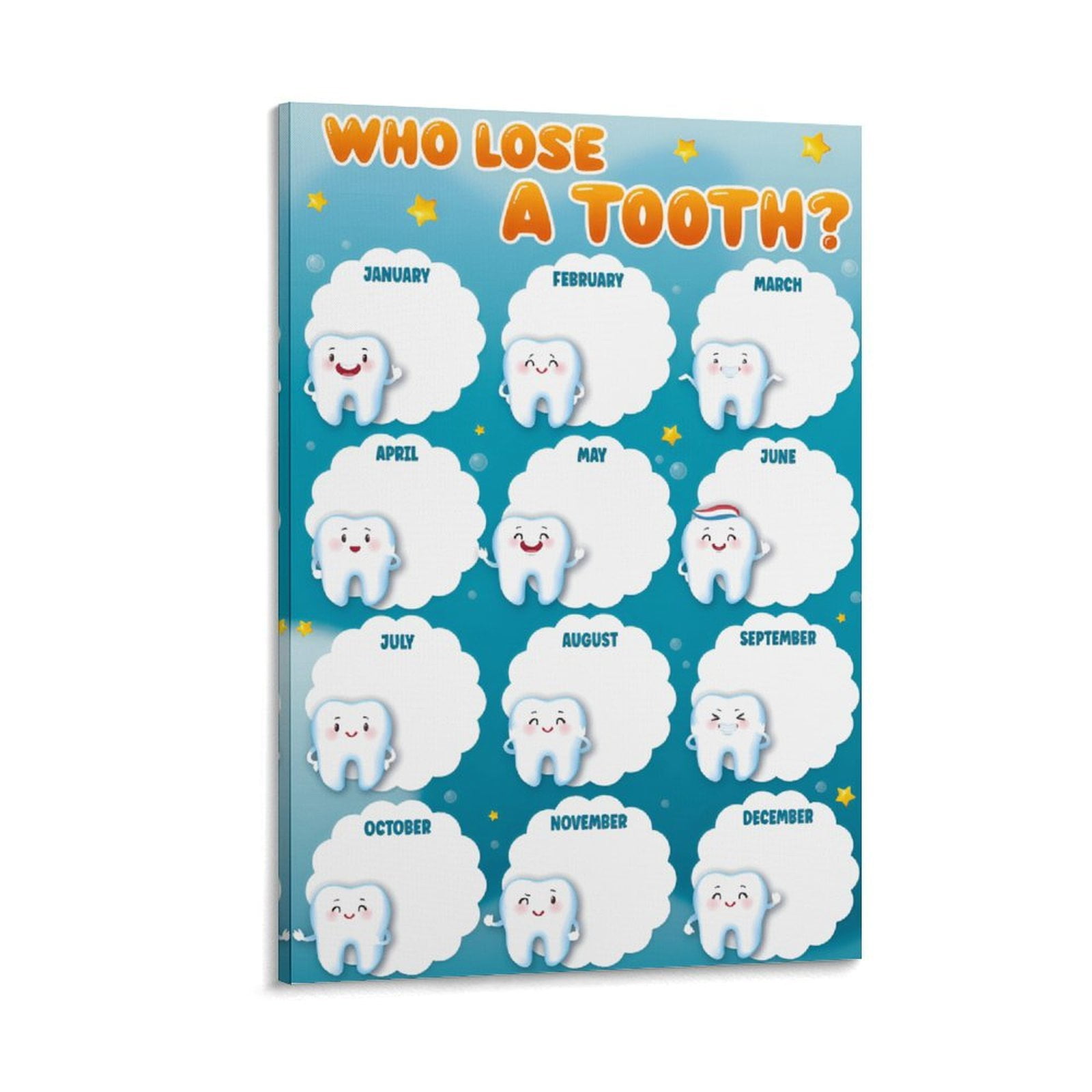 Who Lost A Tooth Poster Chart 11x 17 Tooth Chart Learning Posters for ...