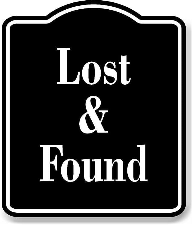 Lost and Found BLACK Aluminum Composite Sign, 15"x18" - Walmart.com