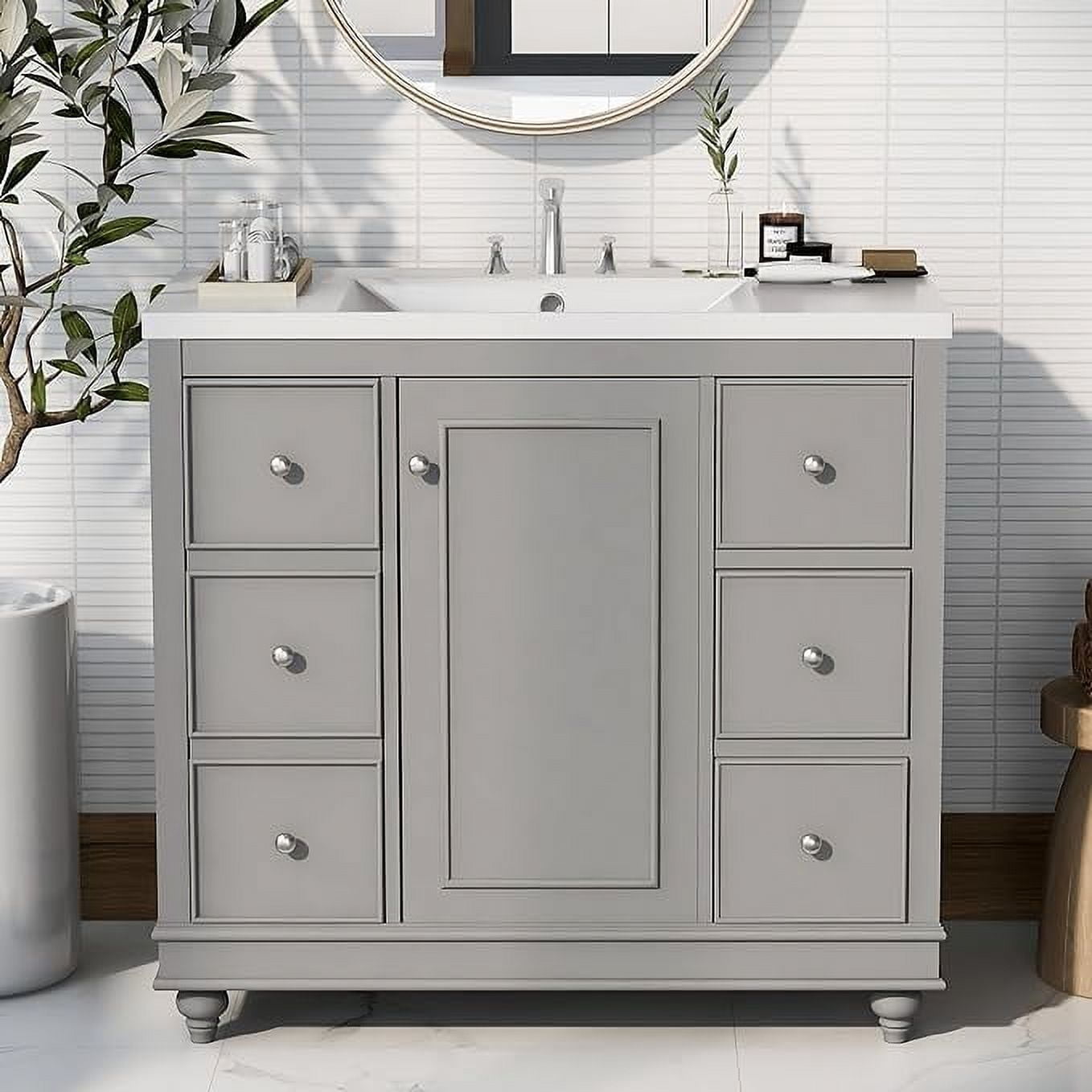 Lostcat 36inch Bathroom Vanity with Undermount Sink,Resin Basin,with ...