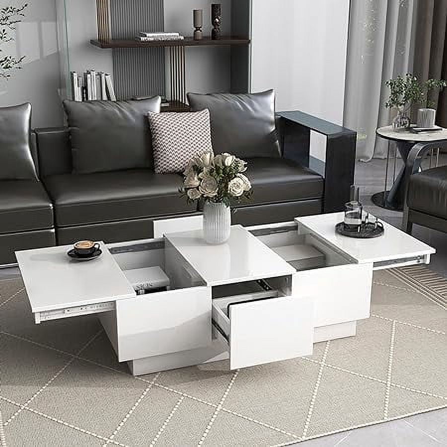 Lostcat 39 Inch Coffee Table with 2 large Hidden Storage Compartment ...