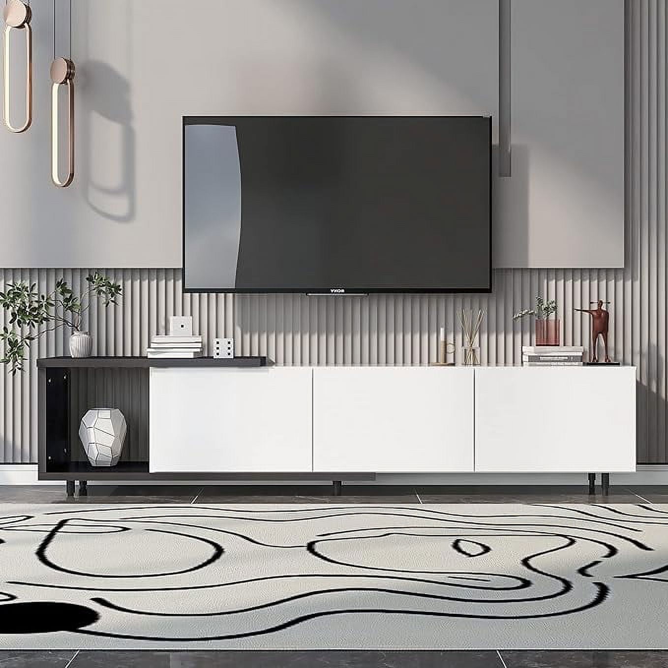 Lostcat 85 Inch TV Stand, Modern ,Stylish Television Stands with ...