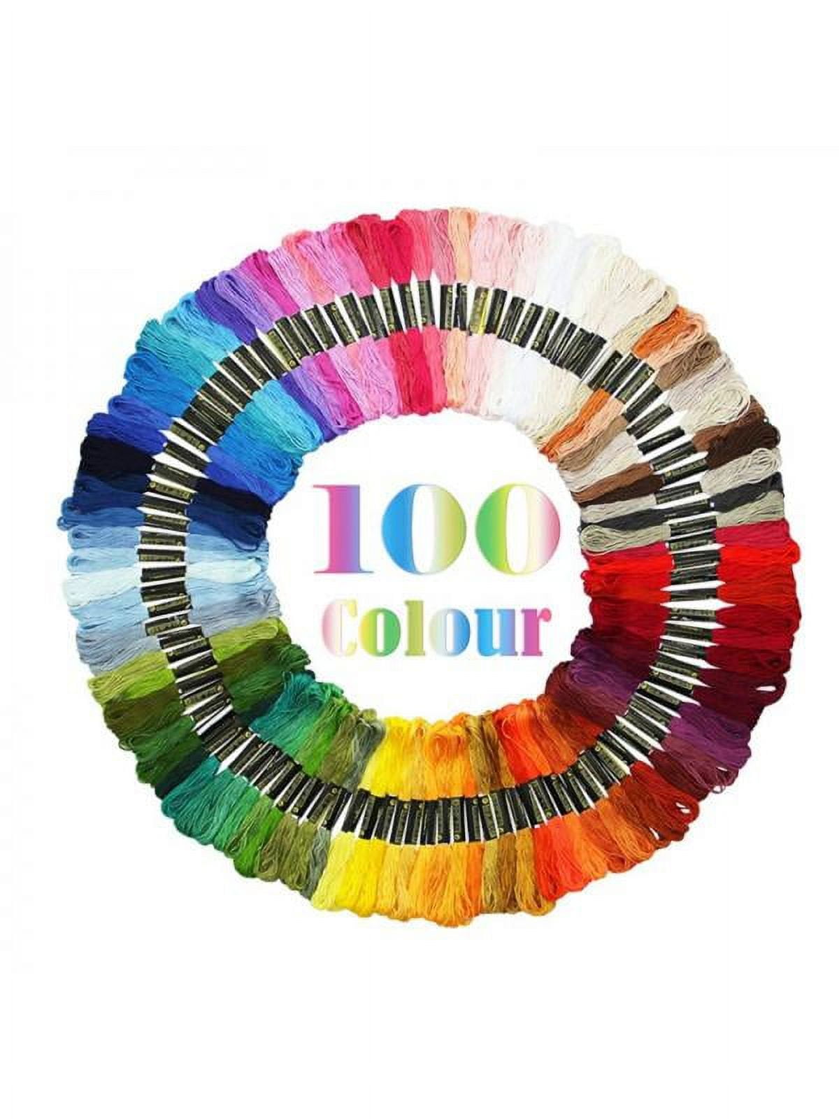 Lot 100 Multi Colors Cross Stitch Cotton Embroidery Thread Floss Sewing ...