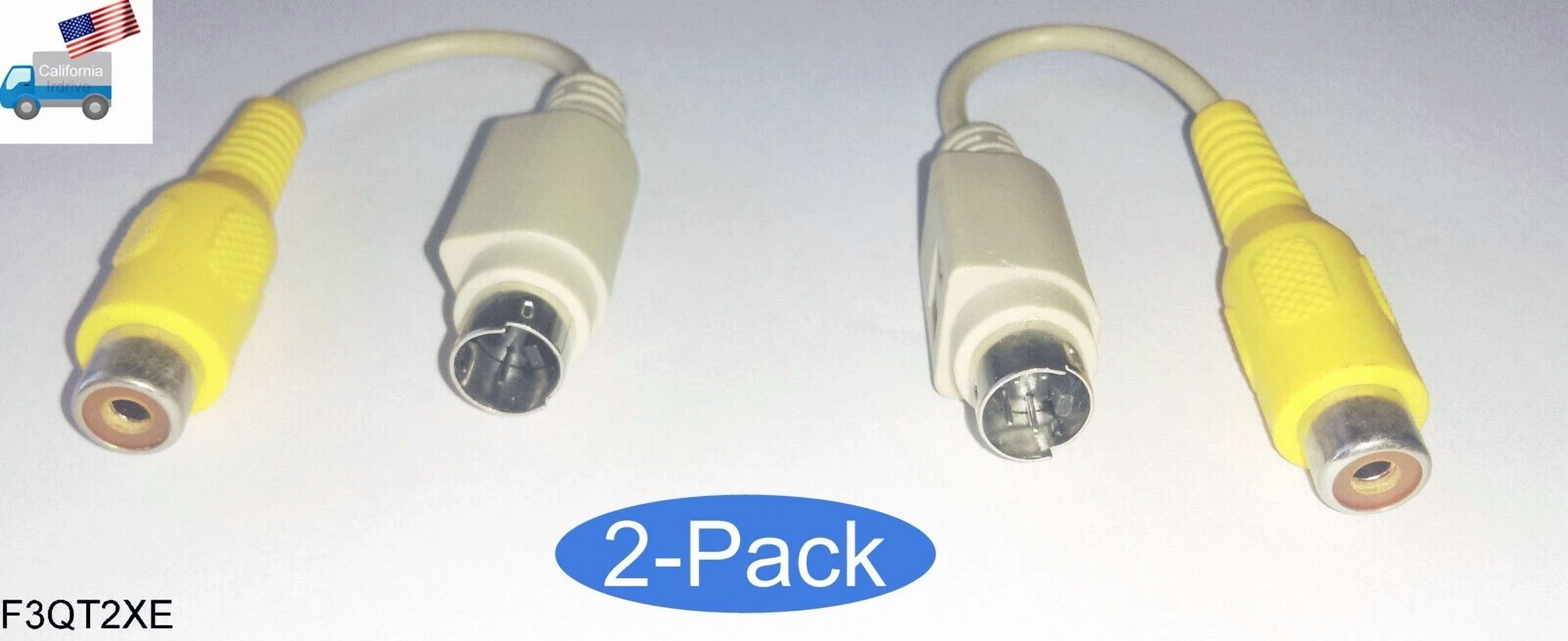 Lot 2: 6" 4Pin Male S-Video-Out To Rca Female Composite-Out Video ...