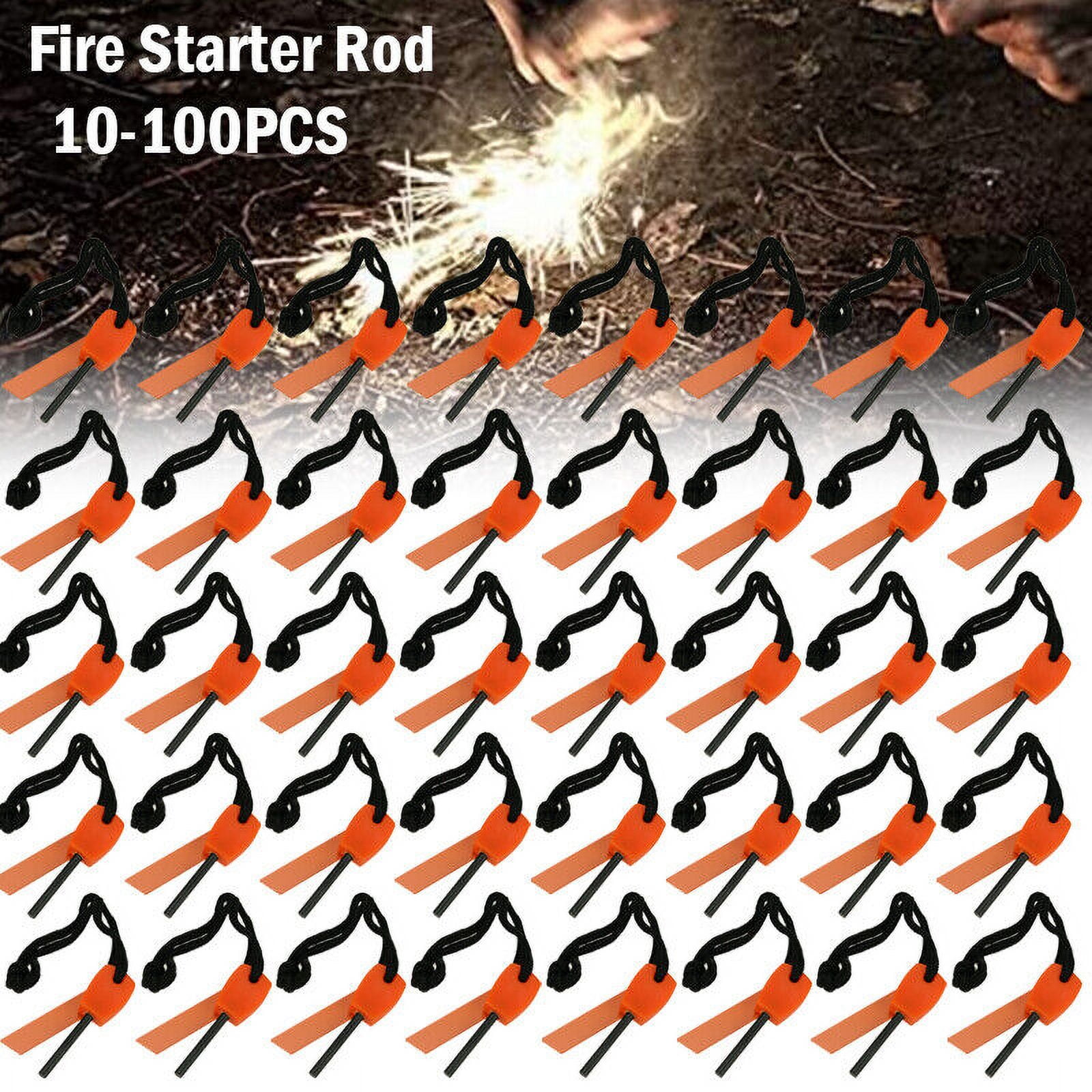 Lot 200 Flint Fire Starter Magnesium Rod Scraper Emergency Survival ...