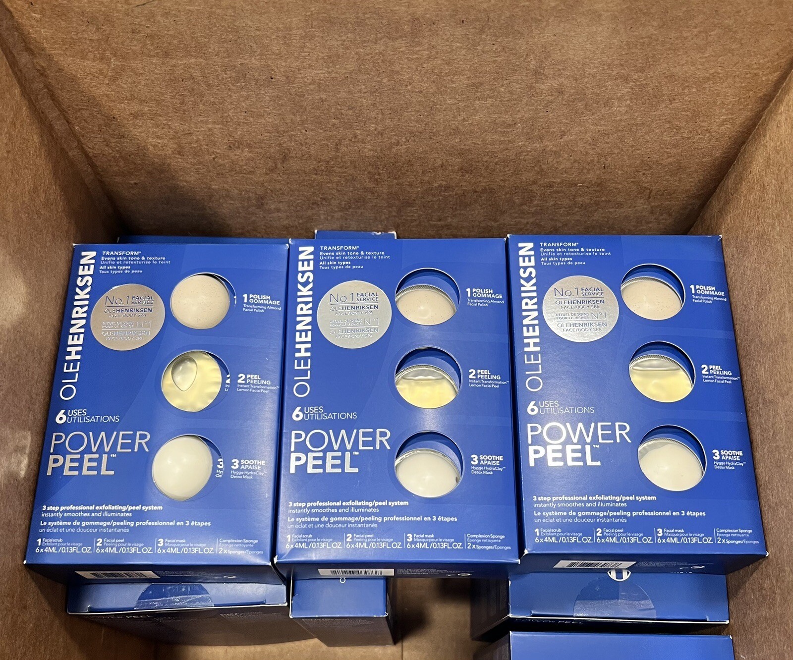 Lot 3 Boxes Ole Henriksen Transform Power Peel Facial System (6pack ...