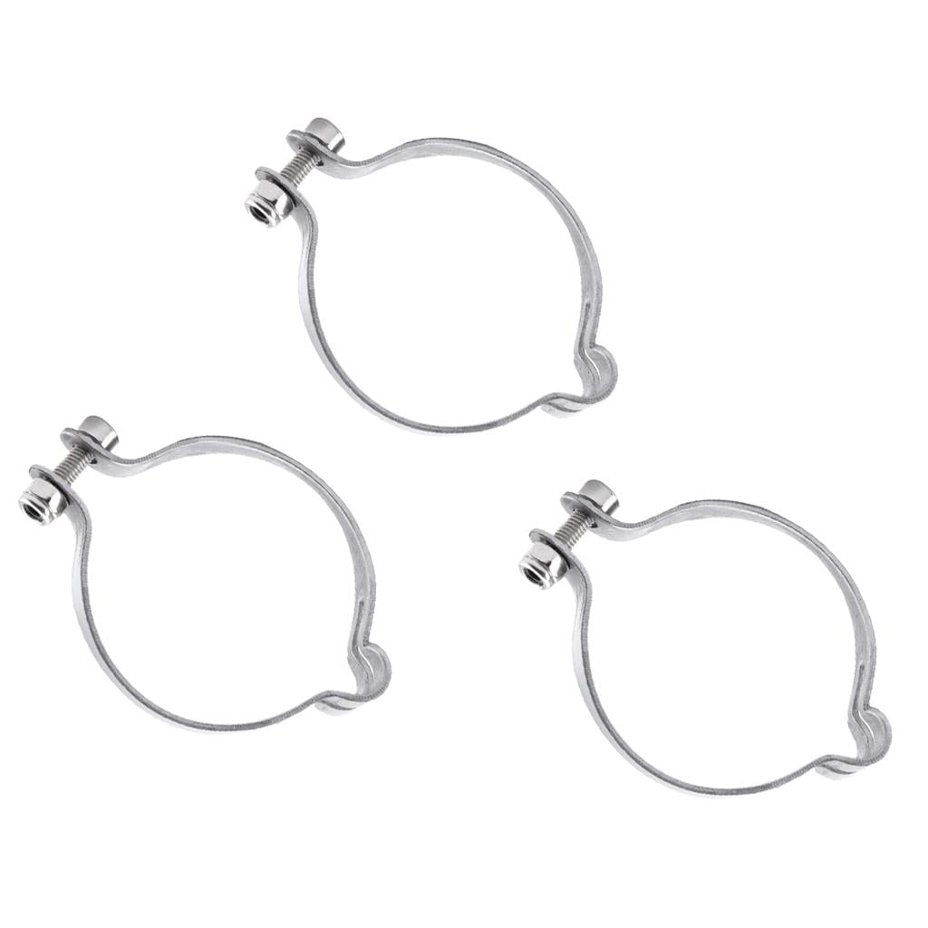 Lot 3Pcs Classic Stainless Steel Vintage Clamp Cable Guide Clip 34.9mm ...