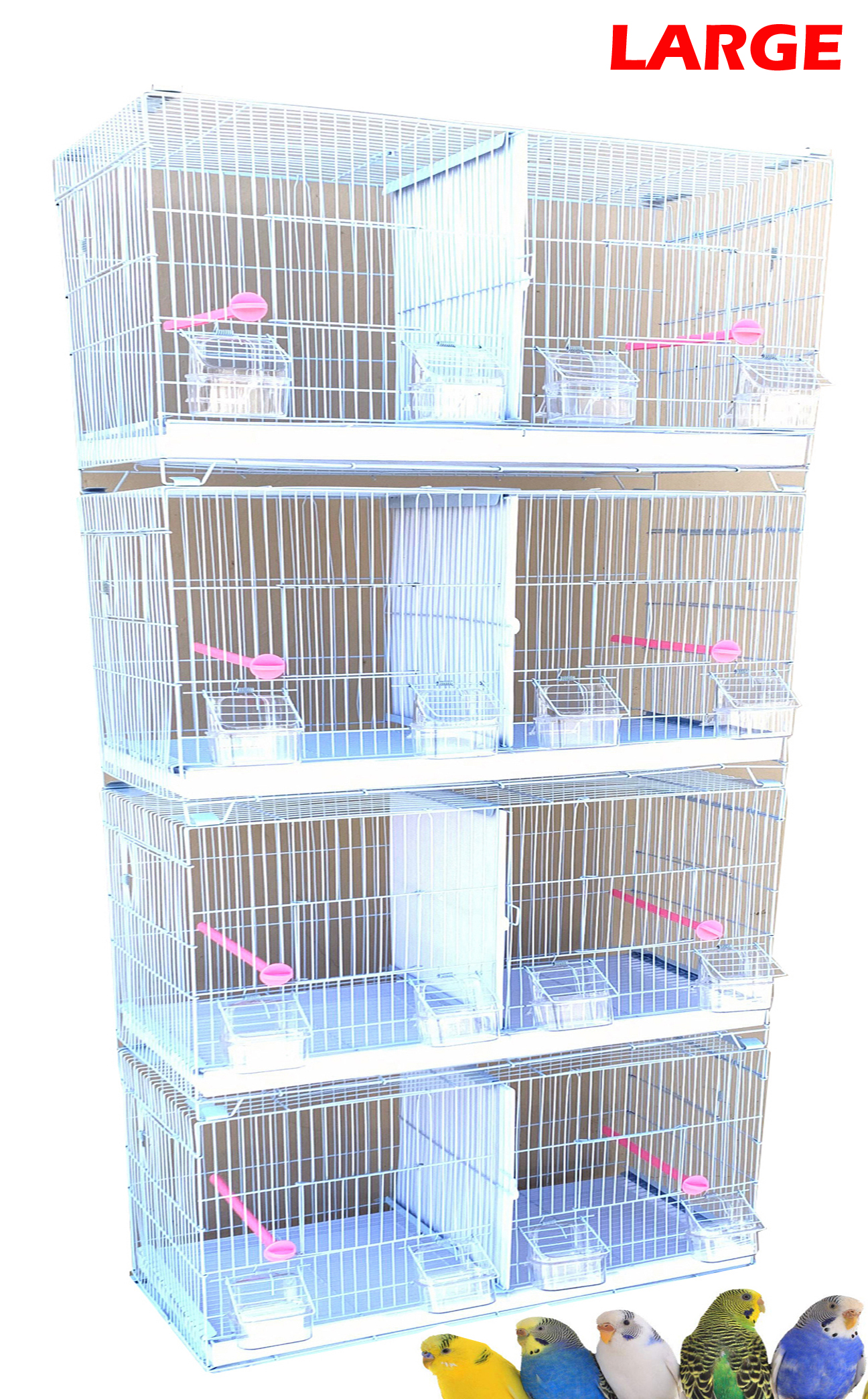 Lot of 4 LARGE 31" x 11" x 15.5"H Stackable Breeding Breeder Flight ...