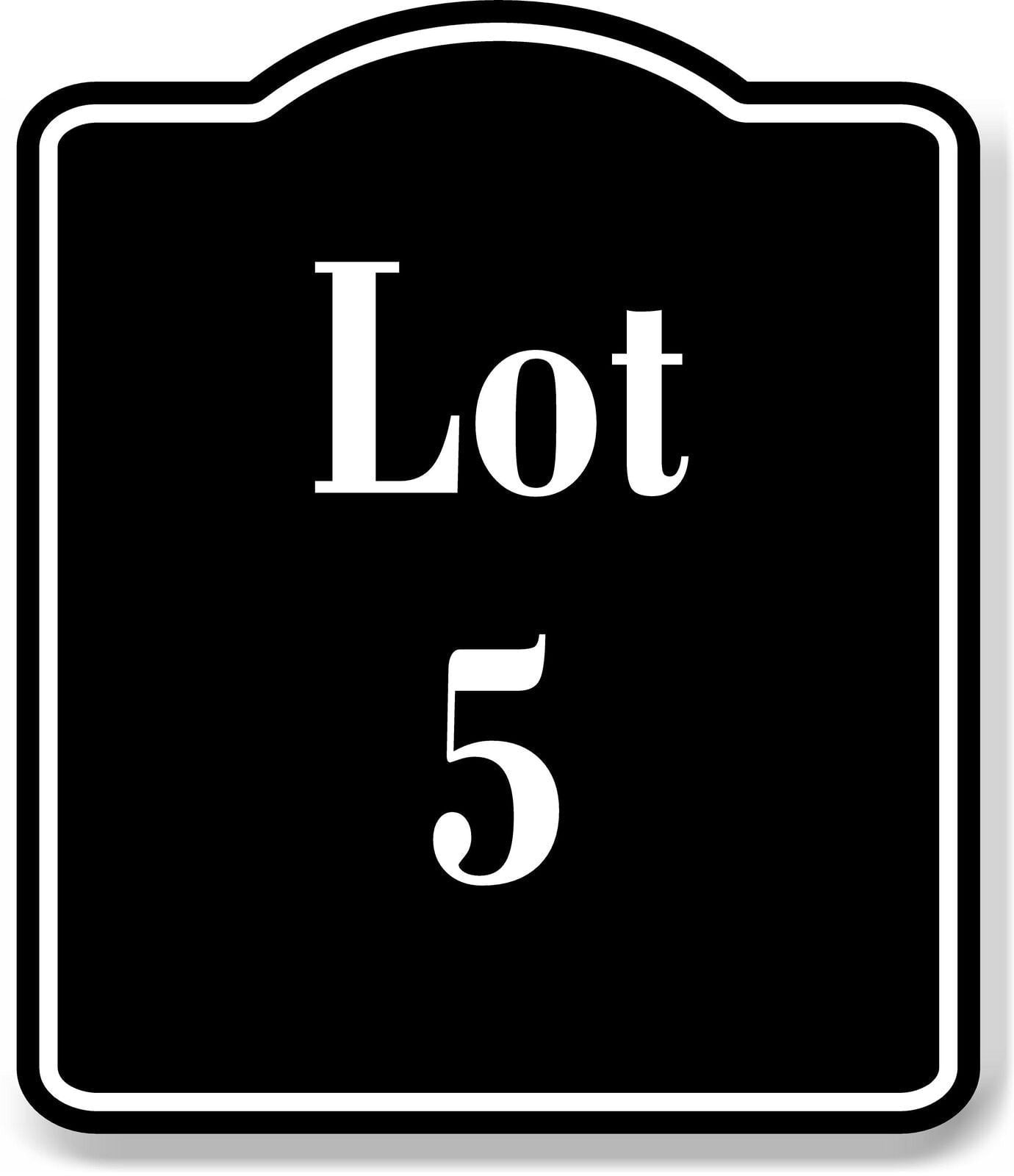 Lot 5 Building Site BLACK Aluminum Composite Sign, 20"x24" - Walmart.com