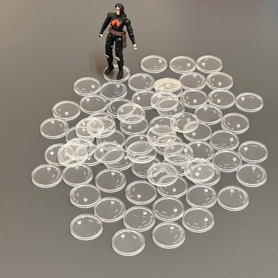 Lot 60Pcs 32mm Clear Stand Base for 3.75" Vintage GI JOE Action Figure ...
