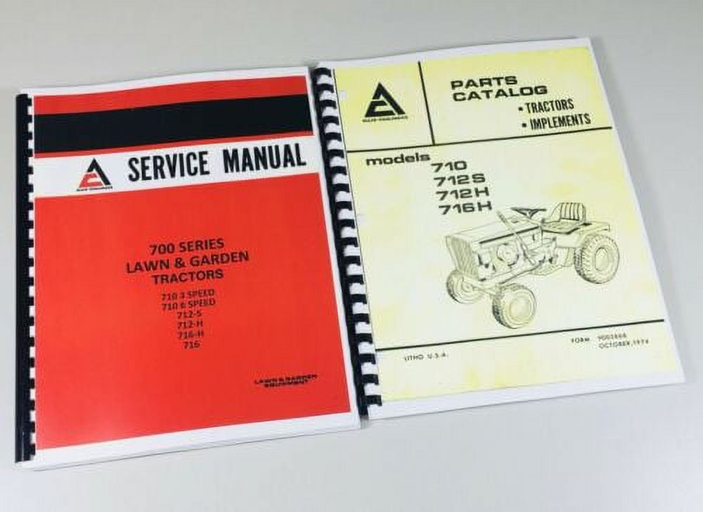 Lot Allis Chalmers 700 Series Parts Catalog & Service Manual Lawn ...
