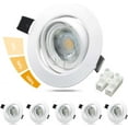 Lot De 6 Spots Led Encastrables Blancs Plafonniers Led 6w À Encastrer