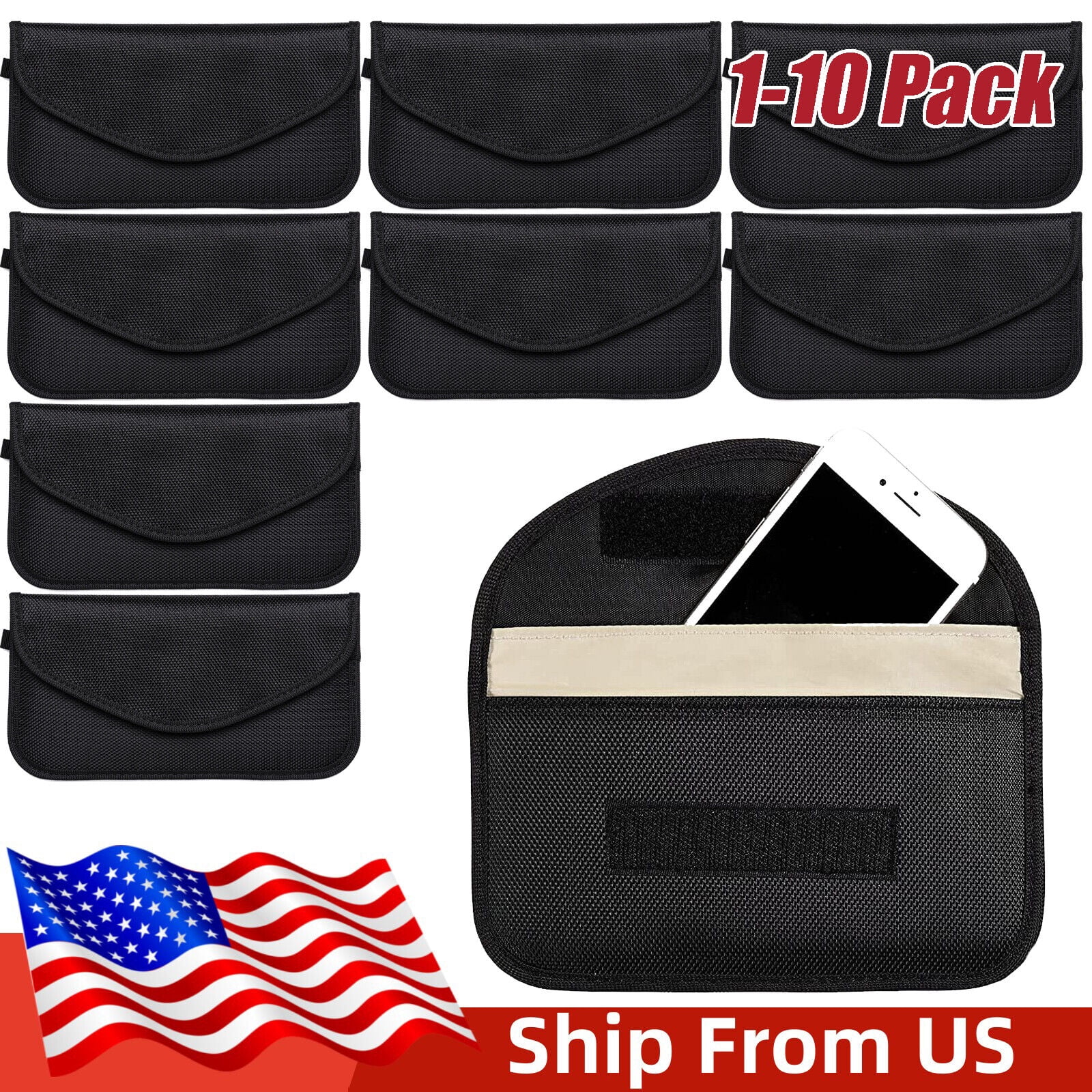 Lot Faraday Bag Cell Phone Wallet Blocker RFID Signal Blocking ...
