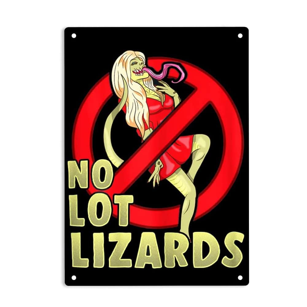 No Lot Lizards Husband Gift for Wife Sign Metal Tin Signs, Funny Truck ...