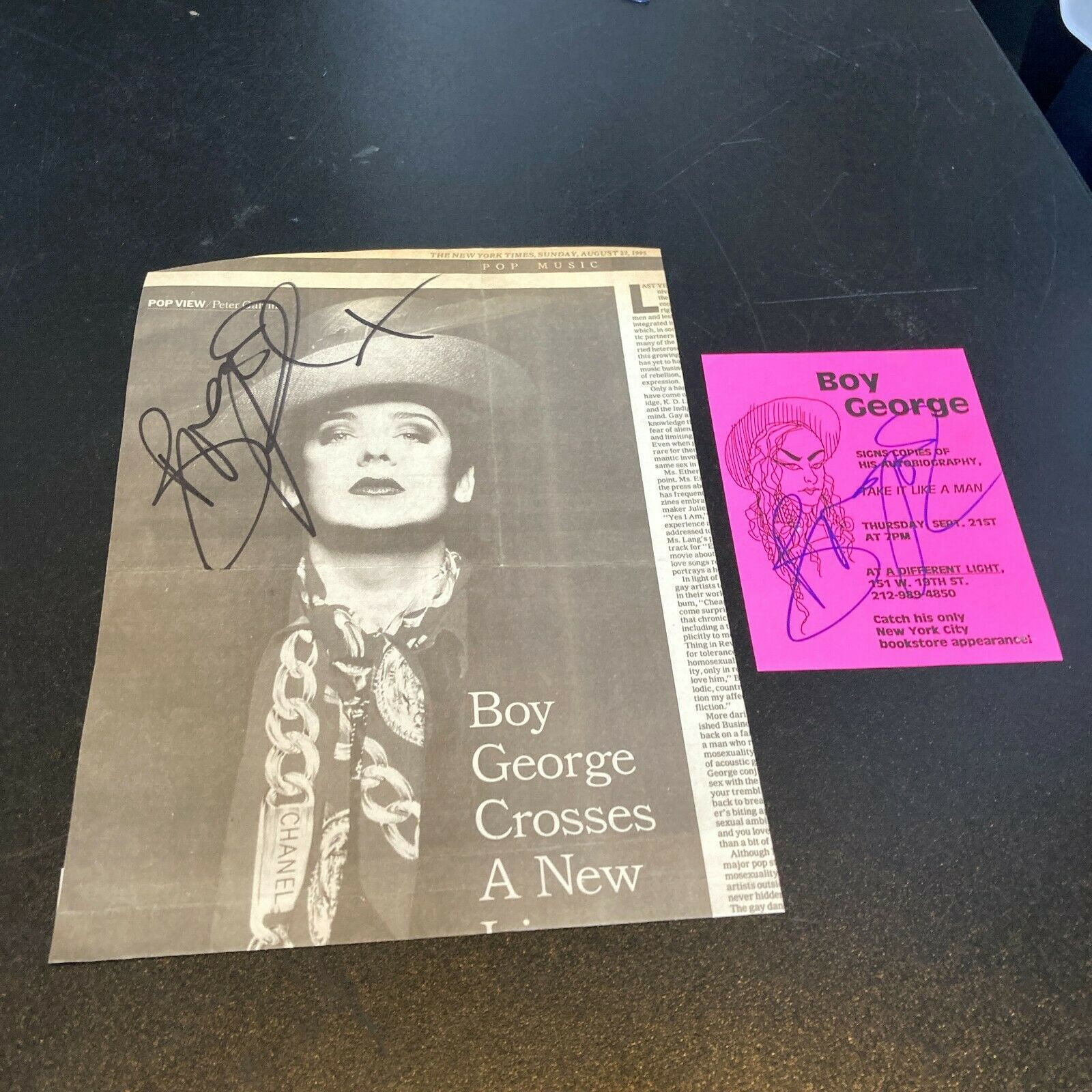 Lot Of (2) Boy George Signed Autographed Photo - Walmart.com