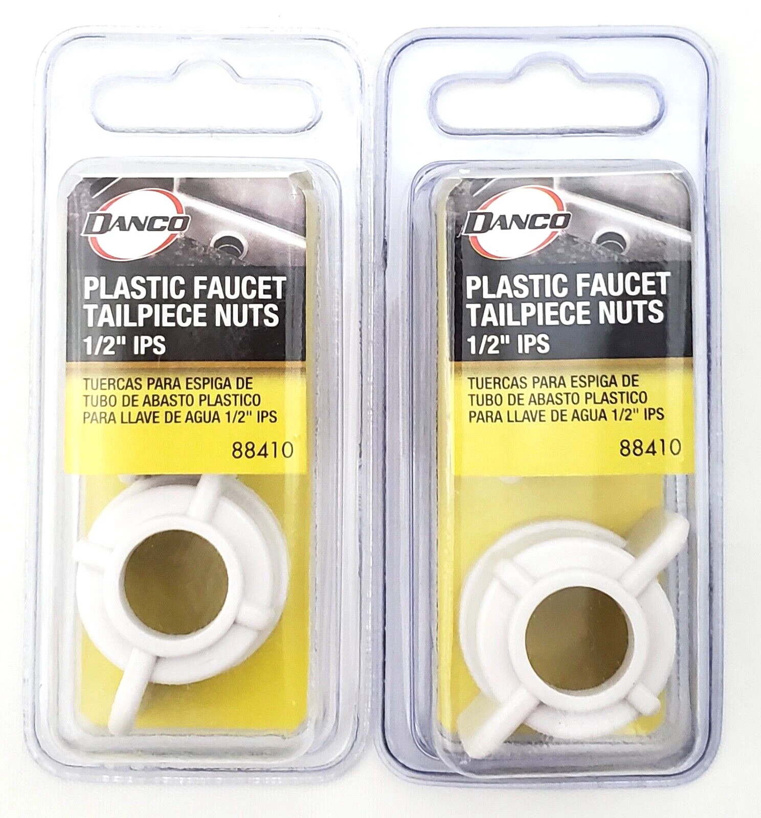 Lot Of 2 Danco 88410 Packs Of 2 Plastic Faucet Tailpiece Nuts 1/2" Ips ...
