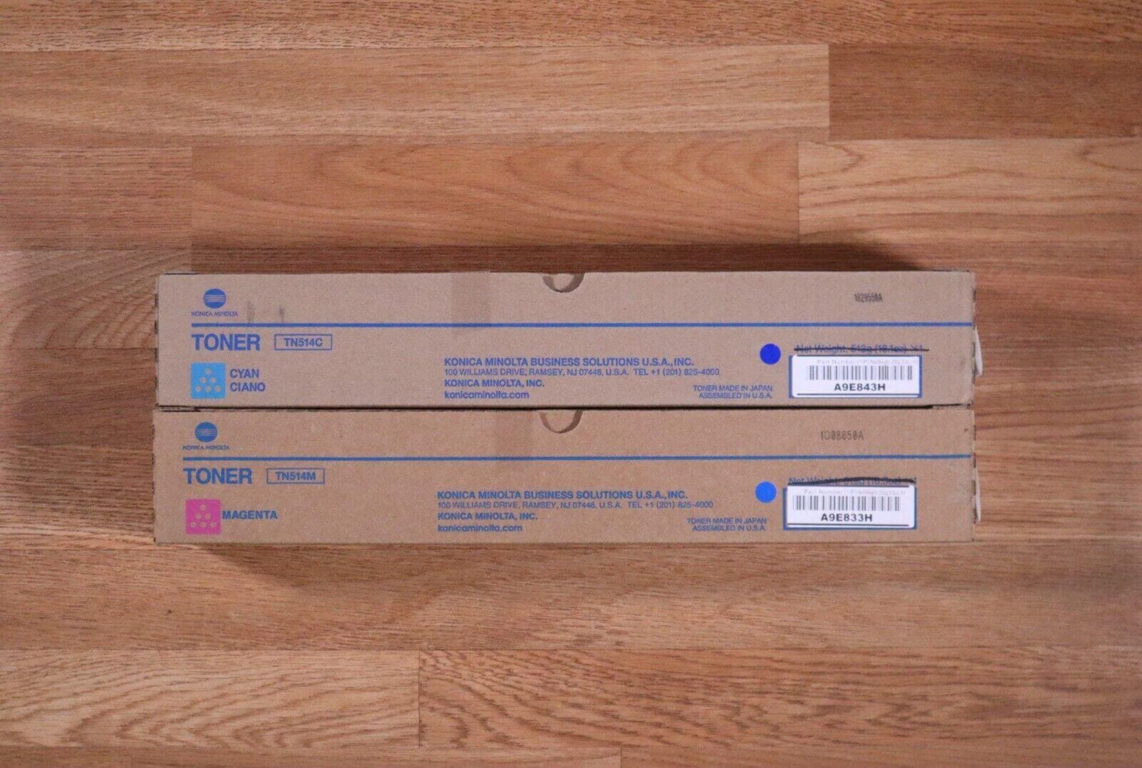 2 OEM Konica Bizhub C458 C558 TN514C, TN514M Low Yield Toner (Net ...
