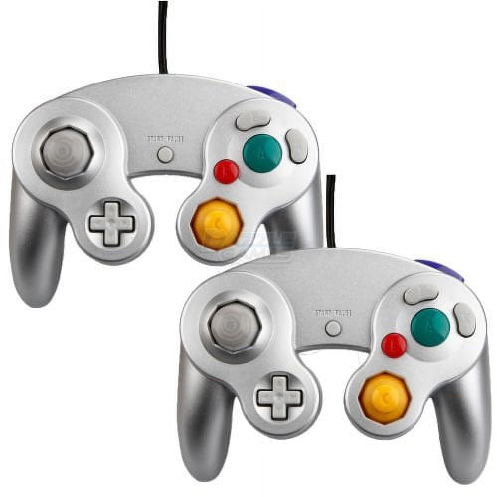 Lot Of 2 Silver Shock Game Controller Pad For GC Wii For GameCube ...