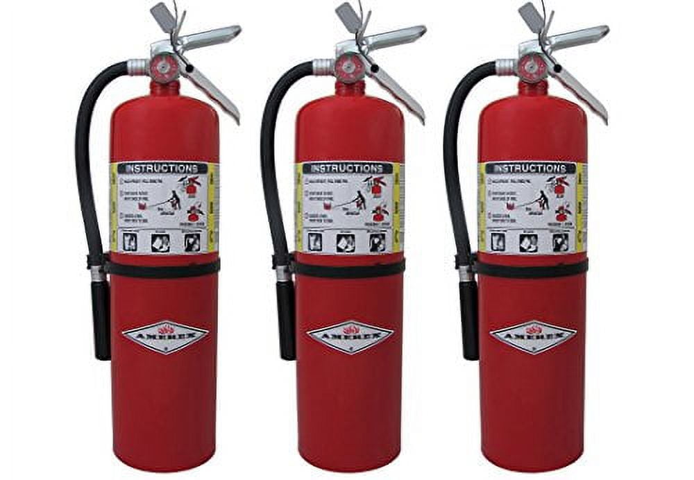 Amerex 10lb ABC Dry Chemical Class A:B:C Fire Extinguisher (Set of 3 ...