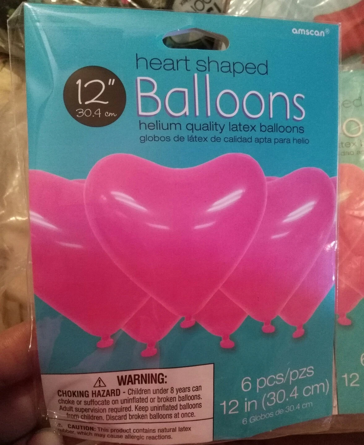 Lot Of 6 Pink 12" Color Heart Shaped Latex Balloons Wedding Party ...