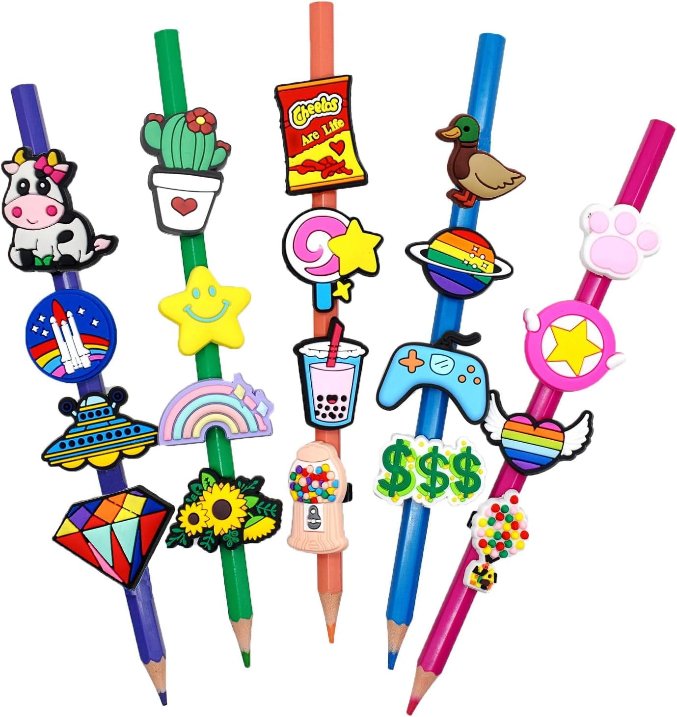 Lot Random Different Decorative Pencil Toppers 105Pack Cute Cool Pencil ...