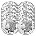 Sunshine Mint 10-Pack of 1 Troy Ounce .999 Pure Silver Round Morgan ...