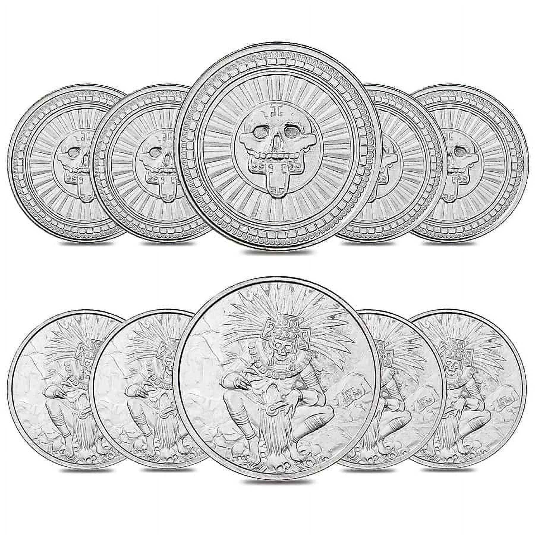 Lot of 10 - 1 oz Aztec God of Death Silver Round .999 Fine - Walmart.com