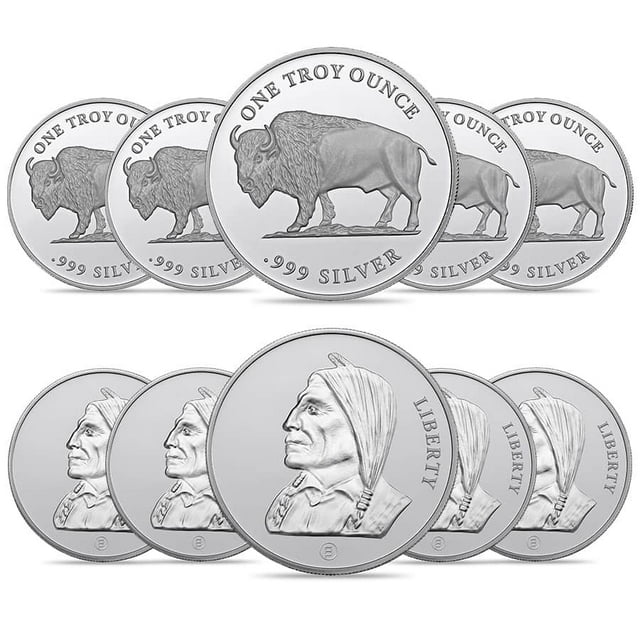 Lot of 10 - 1 oz Buffalo Proof-like Silver Round .999 Fine - Walmart.com