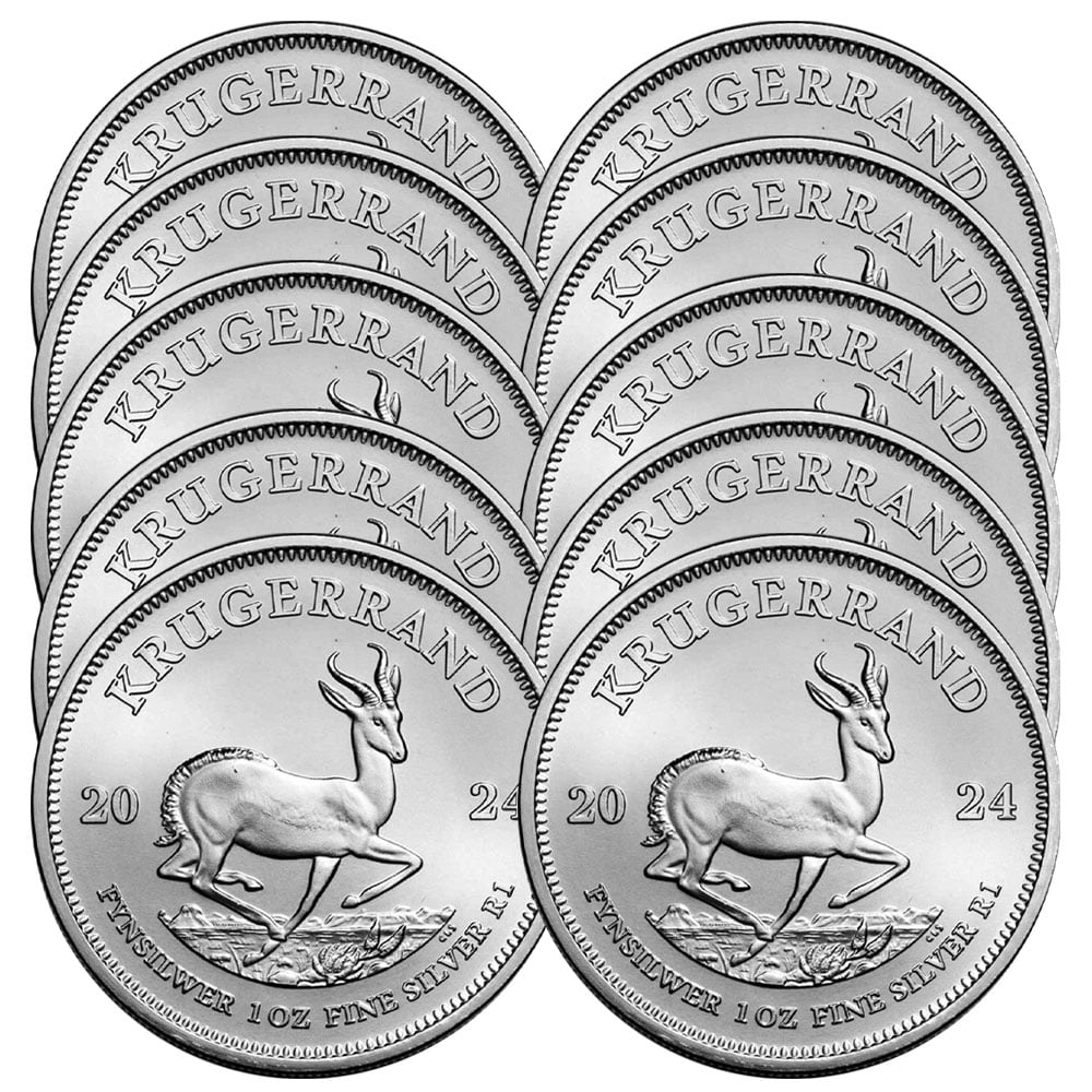 Lot of 10 - 2024 South Africa Silver Krugerrand 1 oz BU - Walmart.com