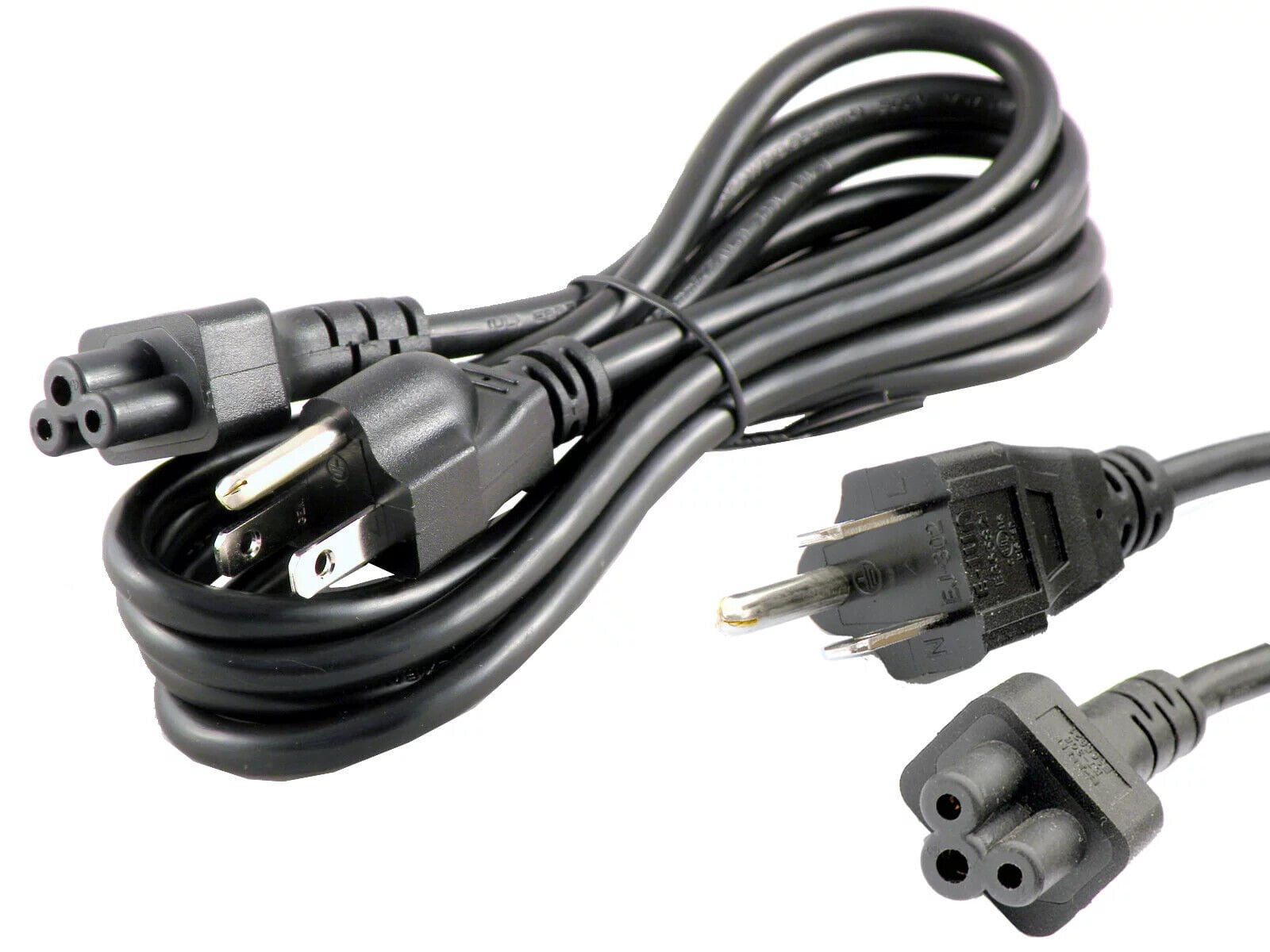Lot of 10 6ft 3-Prong Mickey Mouse AC Power Cord Cable Laptop PC ...