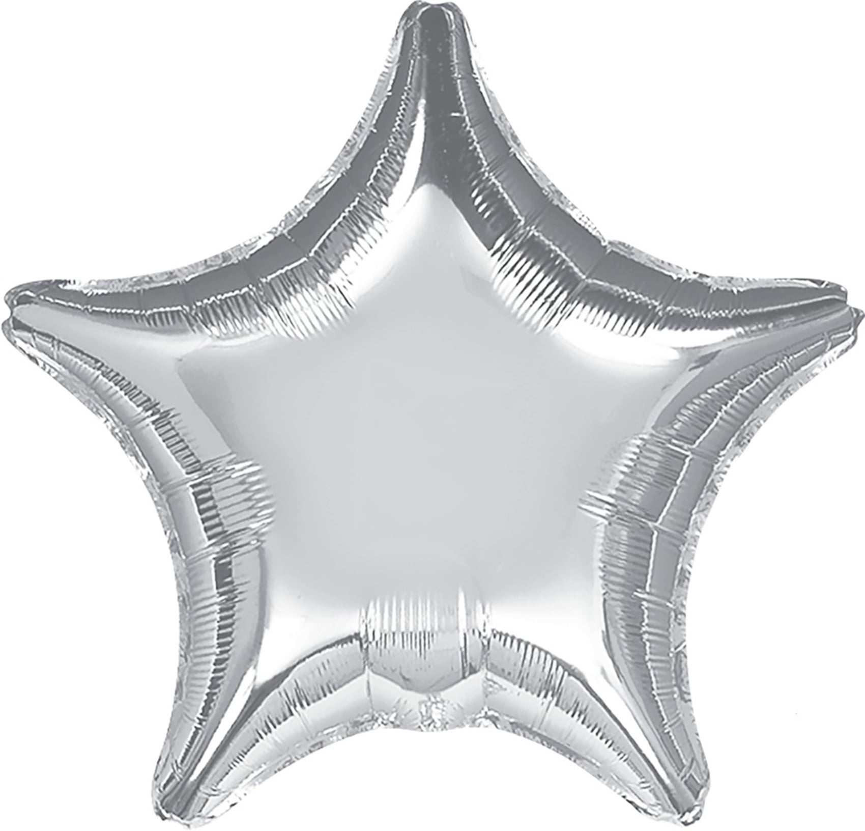 Lot of 10 Anagram Silver Star Shape Foil Mylar 19" Balloons Birthday ...