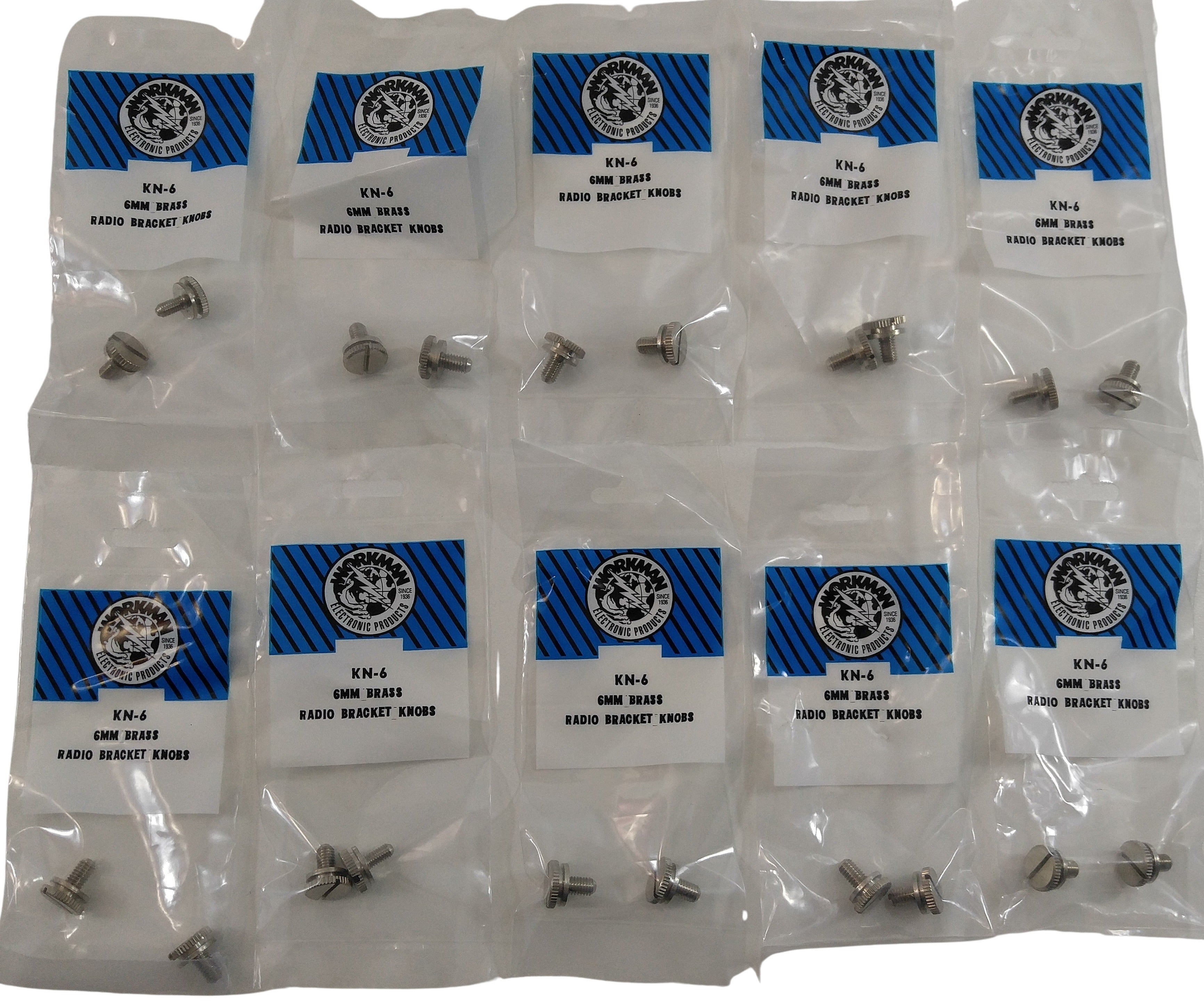 Lot of 10 Bags - Workman KN-6 CB Radio All Brass 6mm Thread Replacement ...