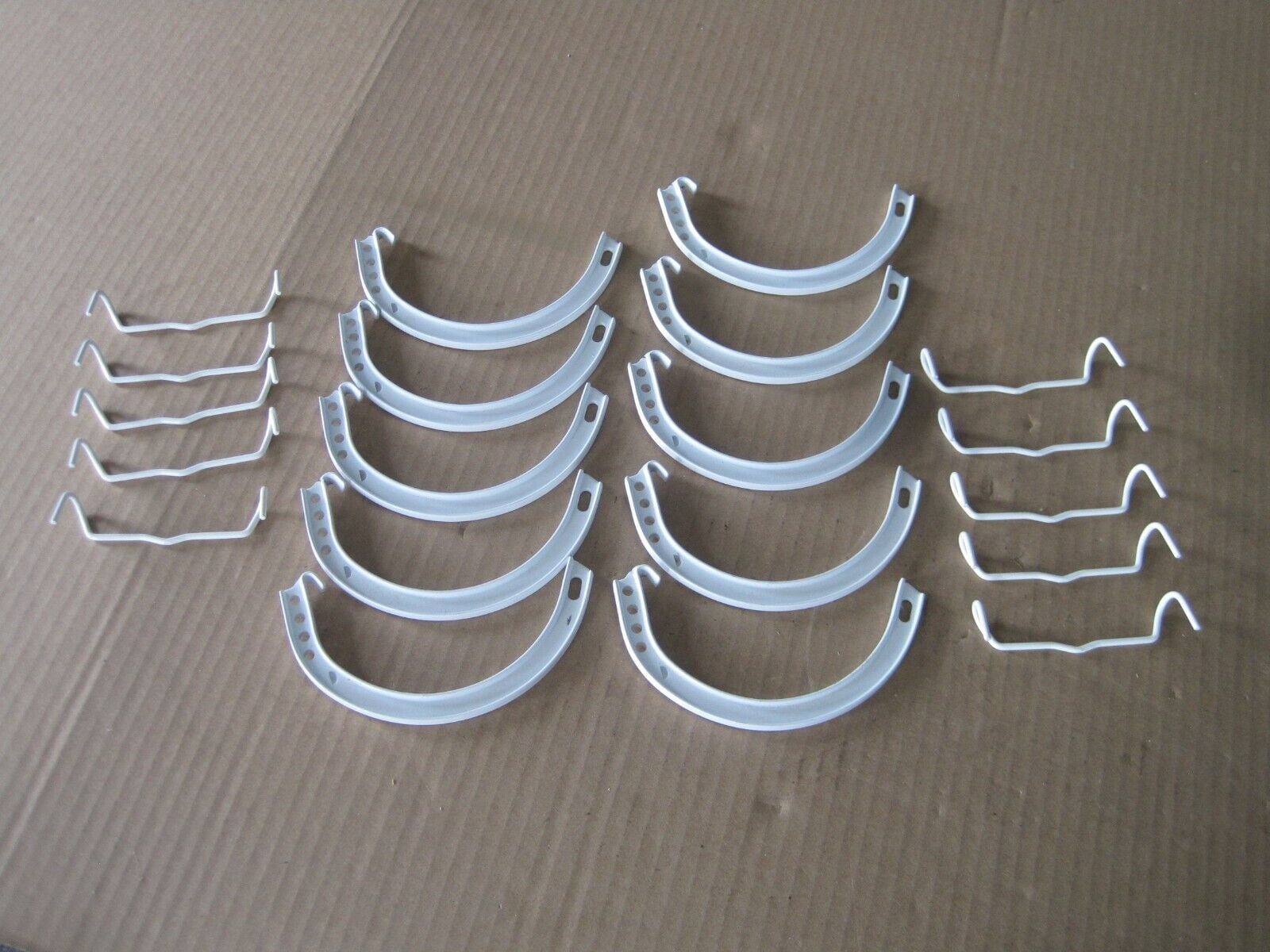 Lot of (10) Berger 5" stamped half round gutter supports w clips ...