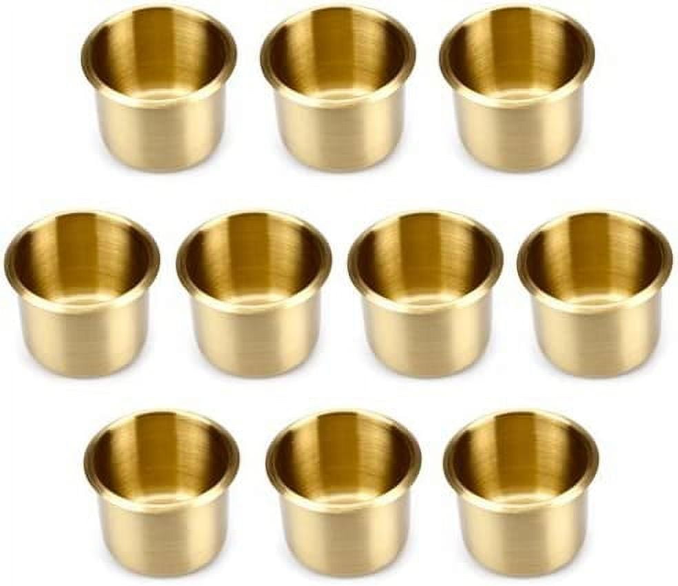 Lot of 10 Brass Drop In Cup Holders Standard Size by Brybelly - Walmart.com