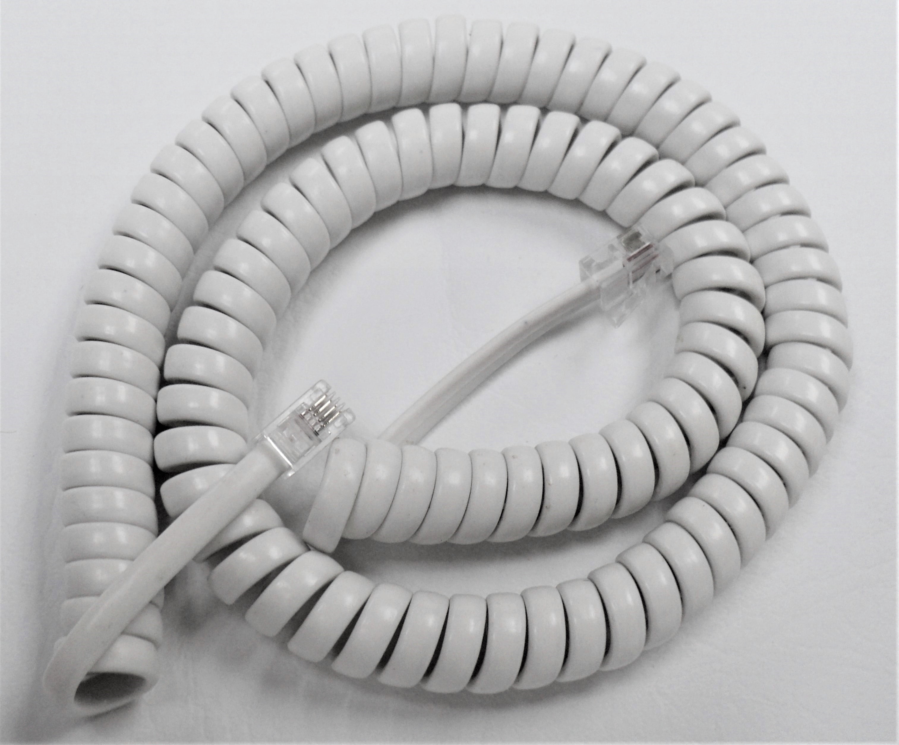Cisco 7800 Series Bright White 12Ft Handset Curly Cord Telephone Cable ...