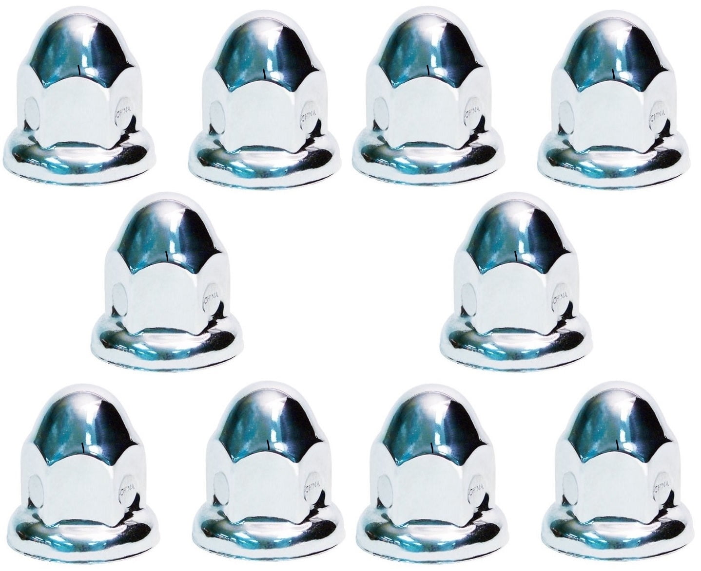 Lot of 10 RoadPro W-33MM Flanged 33mm Chrome Plated Lug Nut Cover Bulk ...