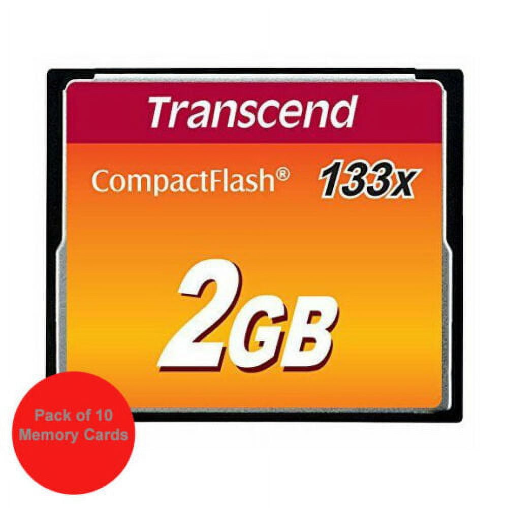 Lot of 10 Transcend Compact Flash CF 2GB 133x Memory Card - Walmart ...