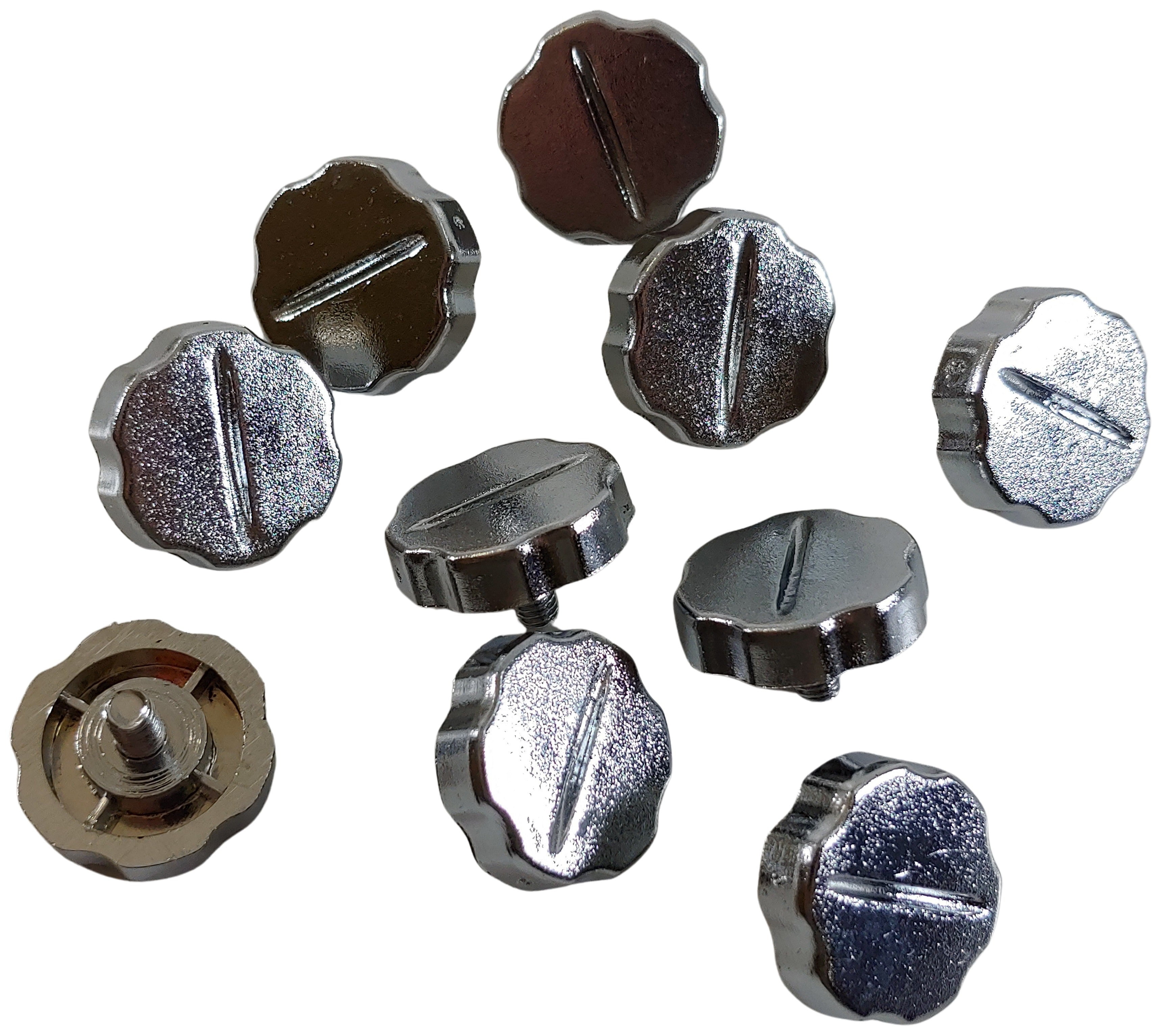 Lot of 10 Workman KN5PC Radio OEM Plastic Chrome 5mm Thread Replacement ...