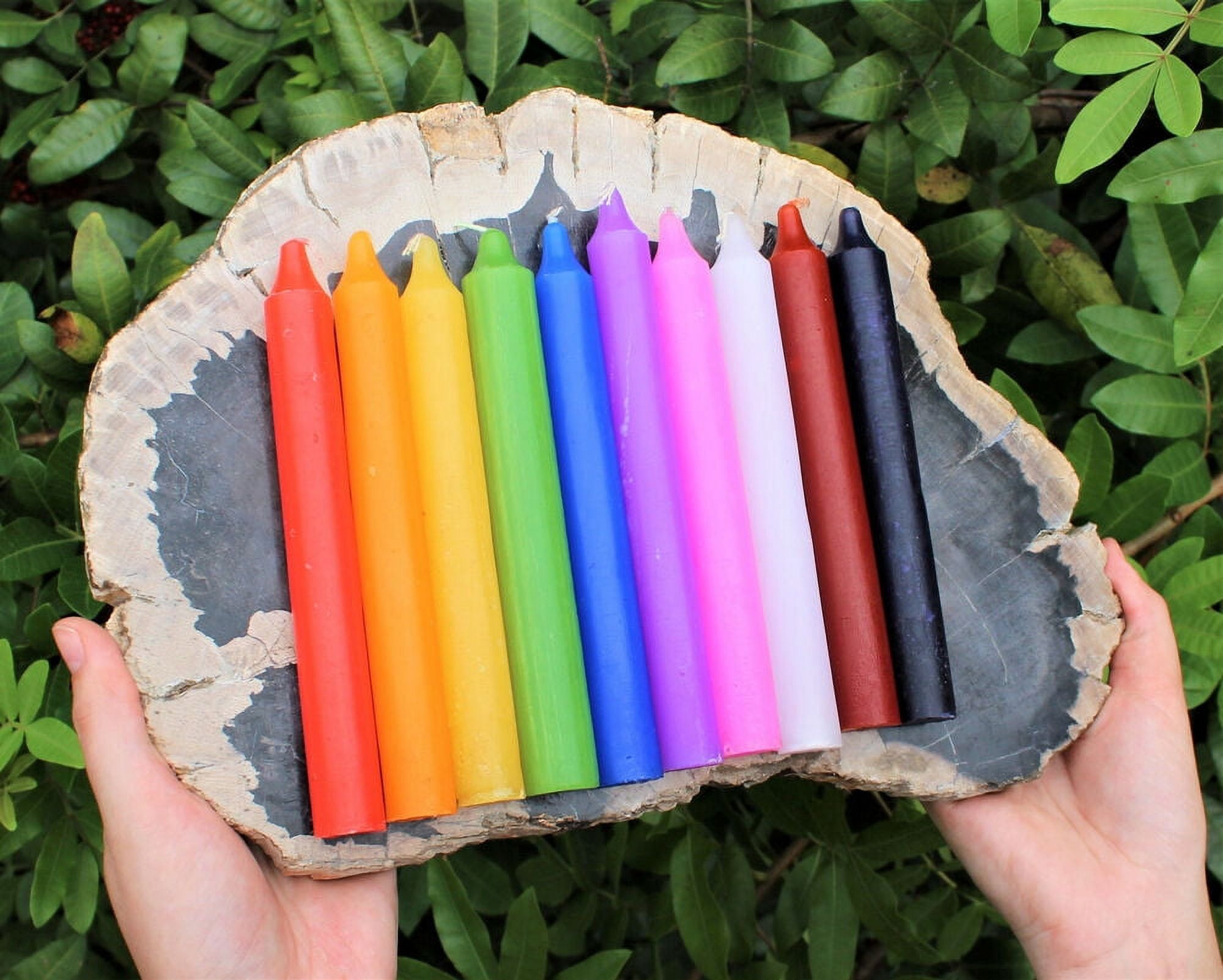 Lot of 10 x 6" Taper Candles: ASSORTED COLORS Mixed for Rituals ...