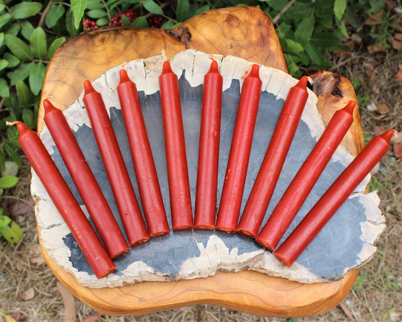 Lot of 10 x 6" Taper Spell Candles: BROWN (Pagan Wicca Altar Household ...
