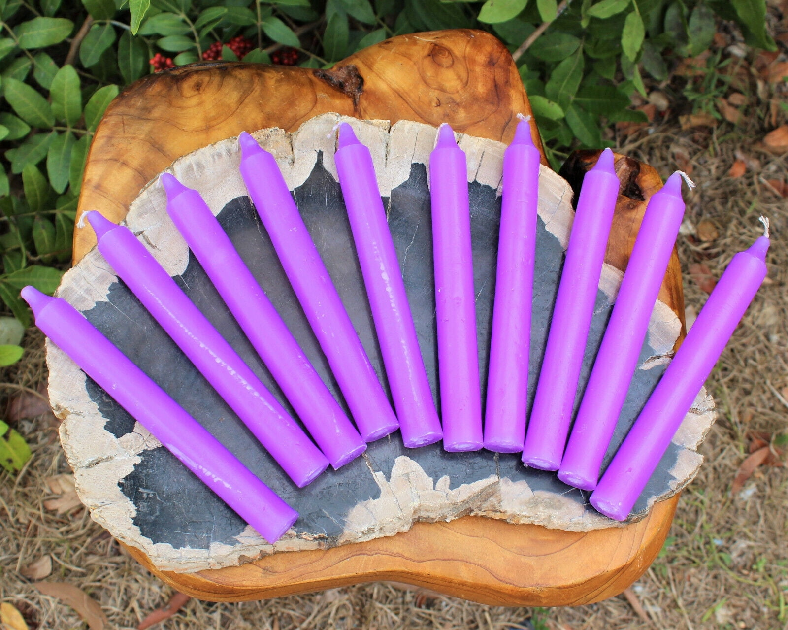 Lot of 10 x 6" Taper Spell Candles: PURPLE for Rituals, Birthdays ...