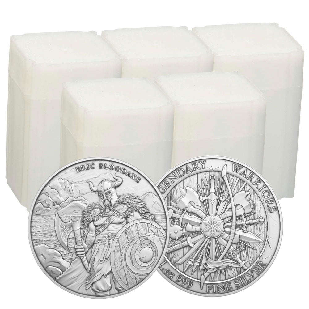 Silvertowne Mint - Set of 100, 1 Troy oz Eric Bloodaxe .999 Pure Silver ...