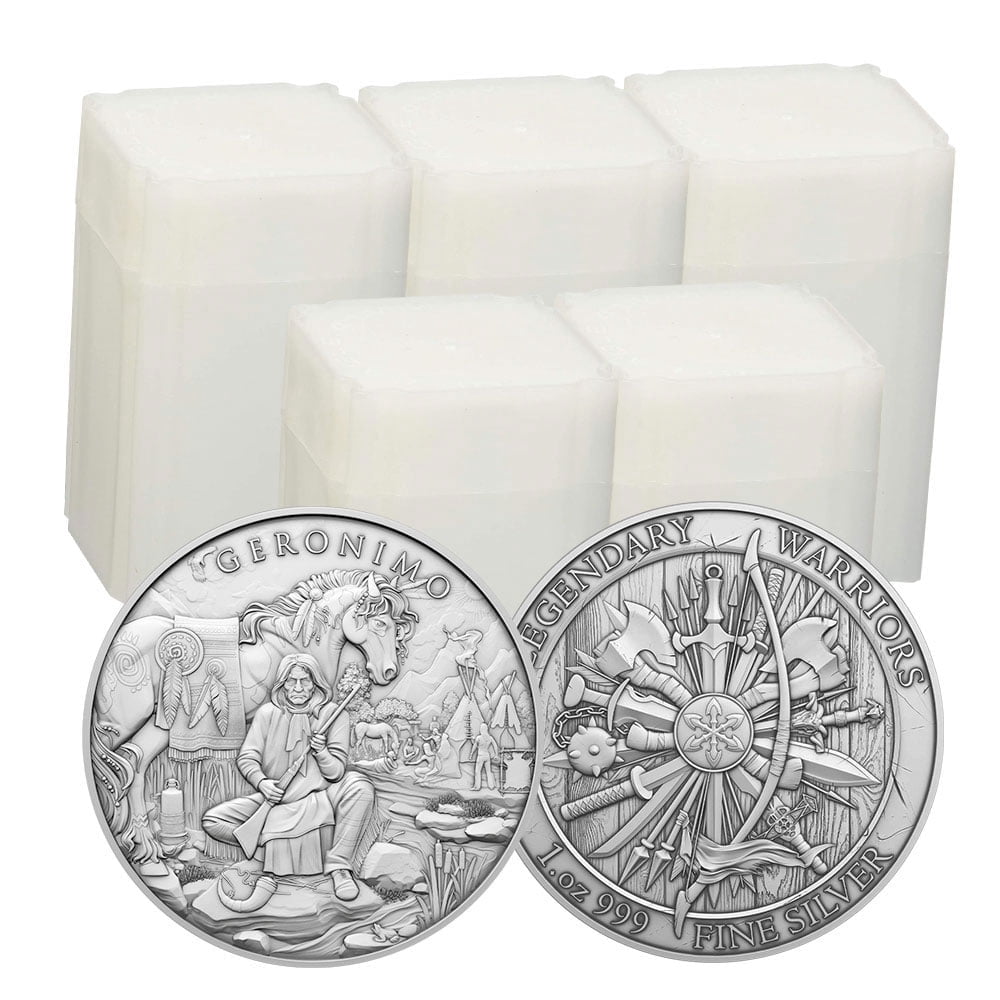 Lot of 100 - 1 Troy oz Geronimo Design .999 Fine Silver Round - Walmart.com