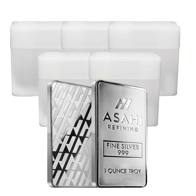 Asahi, 100pc Lot - 1 oz Silver Bar .999 Fine Bullion - Walmart.com