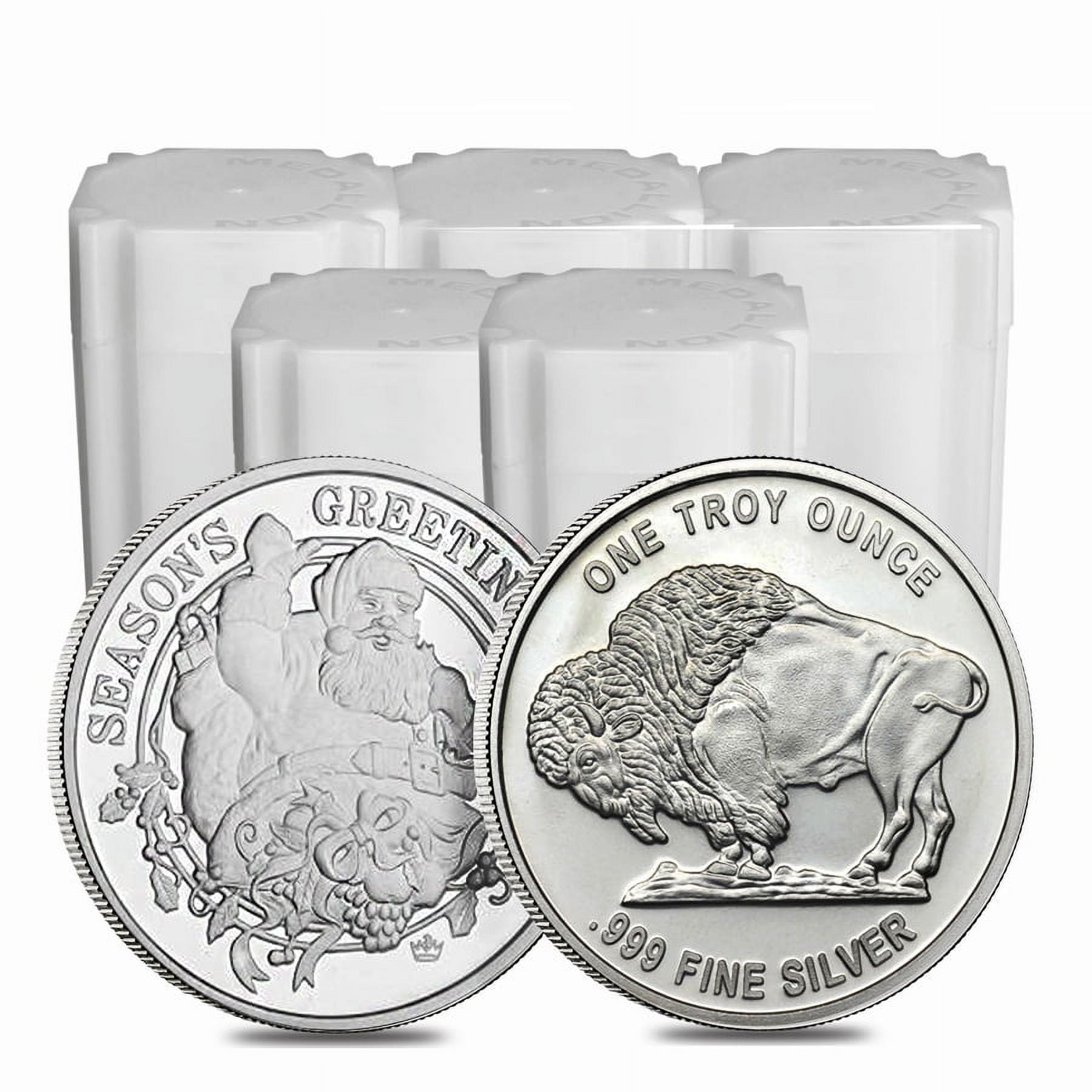 Lot of 100 - 1 oz Silver Generic Rounds .999 Fine (5 Tube,Lot of 20 ...