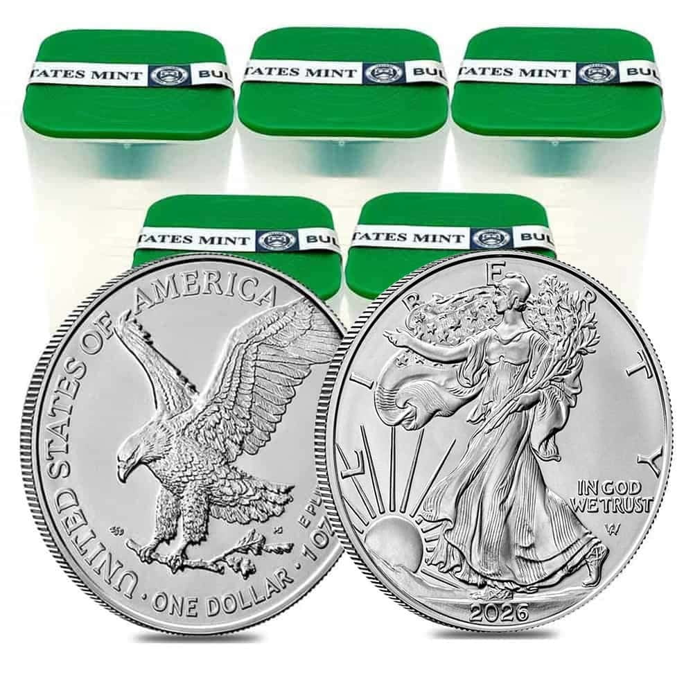 Lot of 100 - 2026 1 oz Silver American Eagle $1 Coin BU - Walmart.com