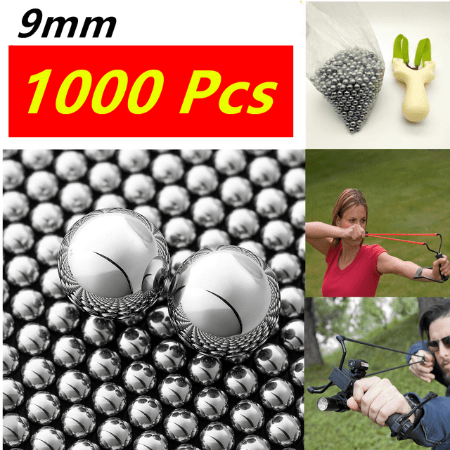 Lot of 1000 9MM Steel Ball For sling shot ammunition Ammo Slingshot ...